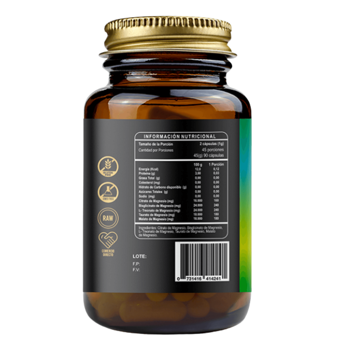 PentaMagnesio Citrato Bisglicinato Treonato Taurato Malato Ri&co - Mitahara